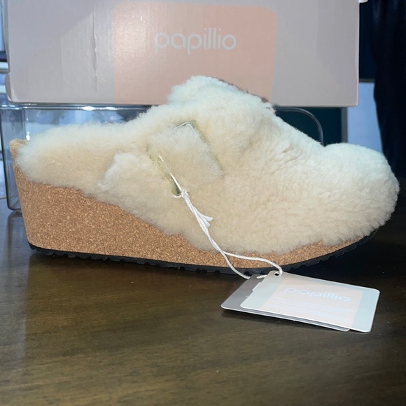 Birkenstock | Shoes | Nwb Birkenstock Papillio Fanny Teddy Shearling ...